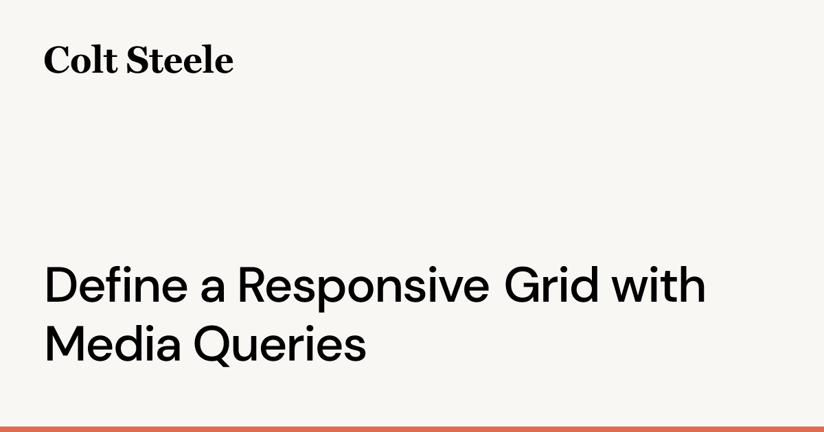 Define A Responsive Grid With Media Queries Colt Steele 1704
