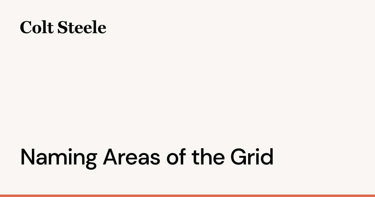 Naming Areas of the Grid | Colt Steele